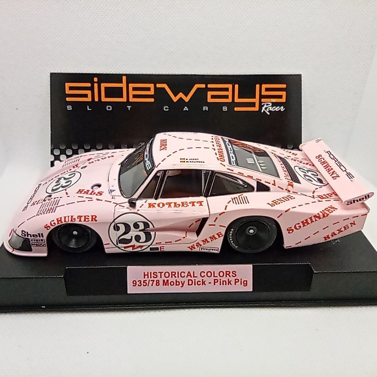 Racer Sideways Porsche 935/38 #93 Moby Dick Pink Pig – Lightek Slots